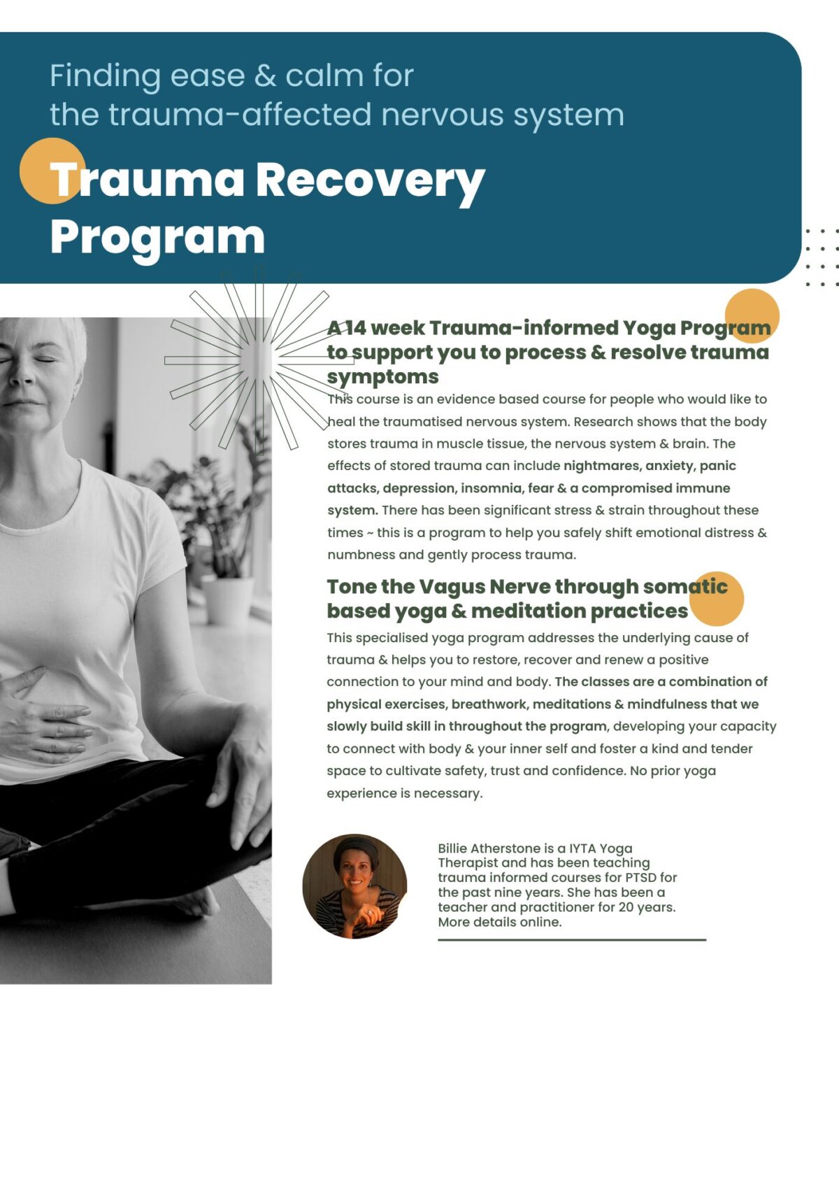 Trauma Recovery Program with Billie Atherstone | Kundalini House